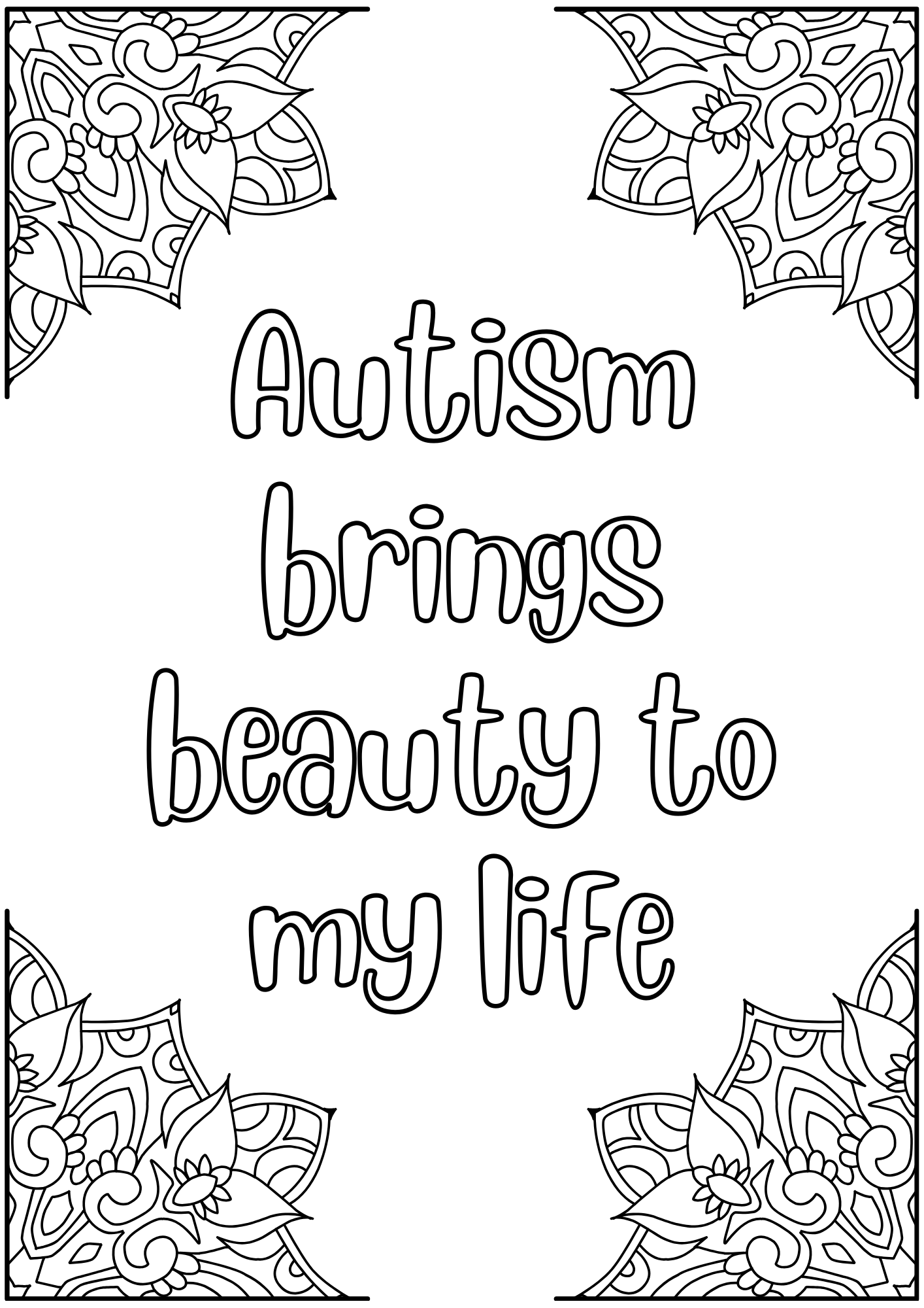 Autism Colouring Sheets | Positive, Affirming & Free